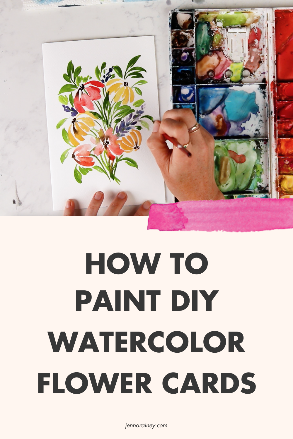 Easy and Quick Floral Watercolor Cards