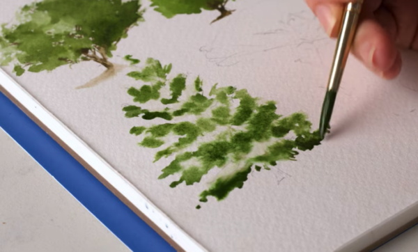 10 Easy Watercolor Trees